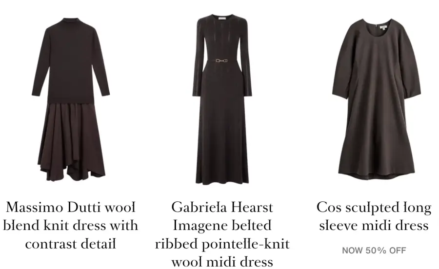 Así se lleva el vestido midi marrón que domina el street style - Harper ...